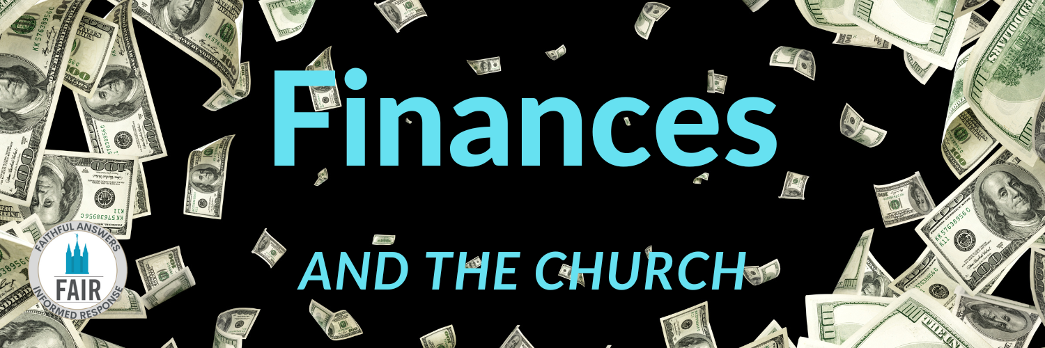 Church Finances - Current Events | FAIR