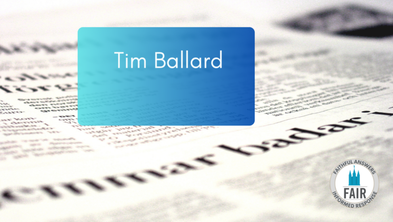 Tim Ballard - Current Events | FAIR